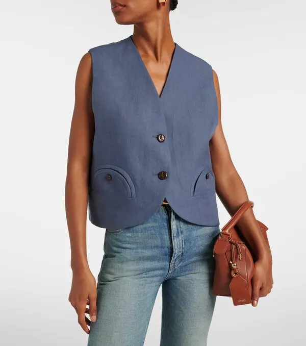 BLAZÉ MILANO Gliss Linen Vest