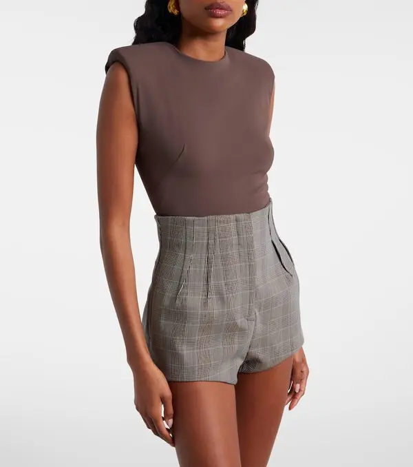 MUGLER Jersey Bodysuit - Brown