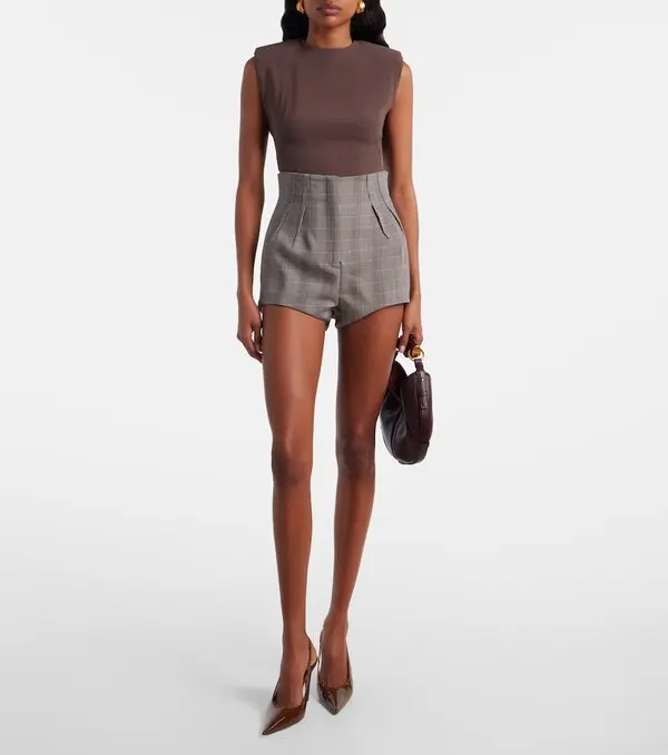 MUGLER Jersey Bodysuit - Brown