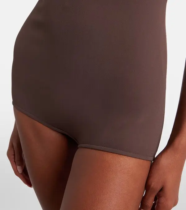 MUGLER Jersey Bodysuit - Brown