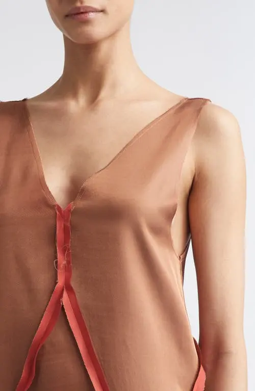 MAISON MARGIELA V-neck Sleeveless Midi Dress