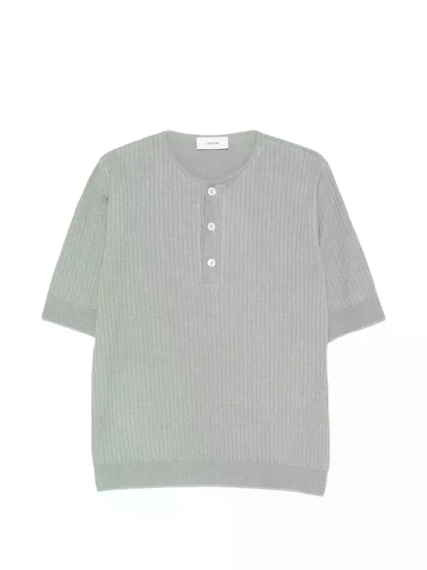 LARDINI Quarter-button Sweater - Green