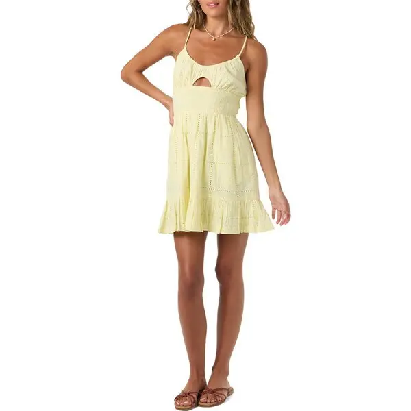 O'Neill Adelaide Cutout Minidress - Citron