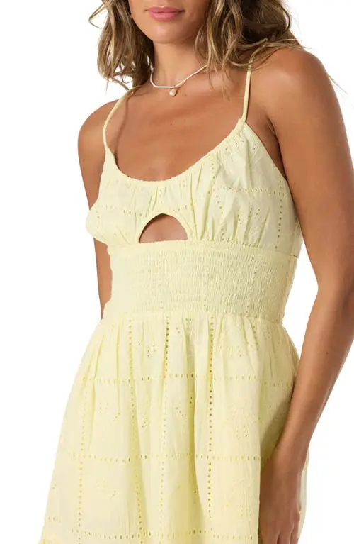 O'Neill Eyelet Embroidered Minidress - Citron