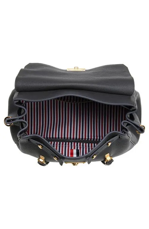 Thom Browne Bolton Pebble Grain Leather Satchel - Black