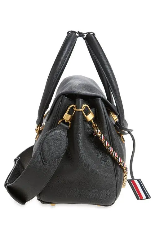Thom Browne Bolton Pebble Grain Leather Satchel - Black