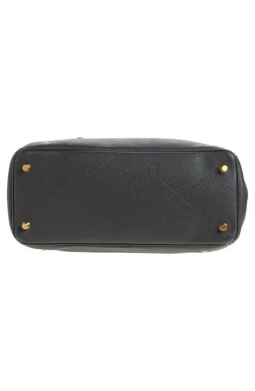 Thom Browne Bolton Pebble Grain Leather Satchel - Black