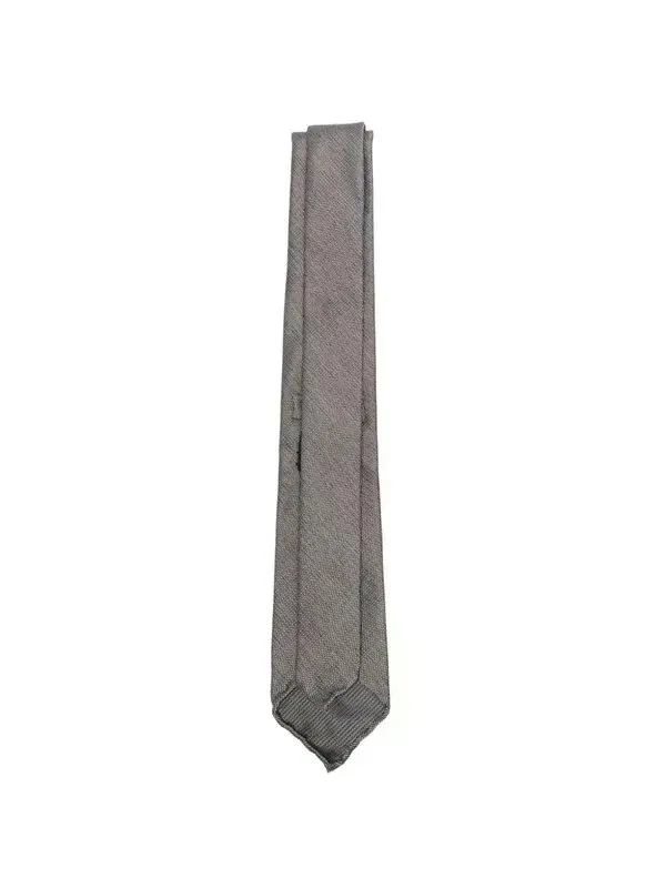 DELL'OGLIO Martin Patterned Neck Tie - Brown