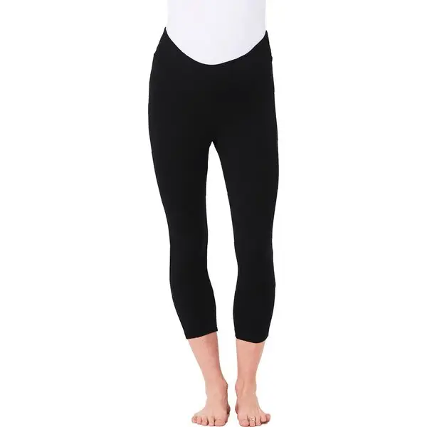 RIPE MATERNITY Organic Essential 3/4 Leggings - Black