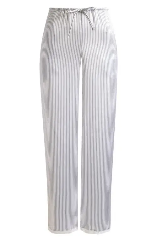 SKIMS Woven Shine Lace Pants - Silver Triple Pinstripe