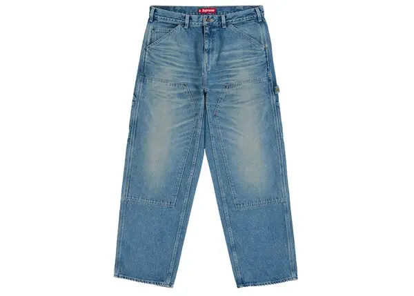 Supreme Worn Double Knee Painter Pant - Blue