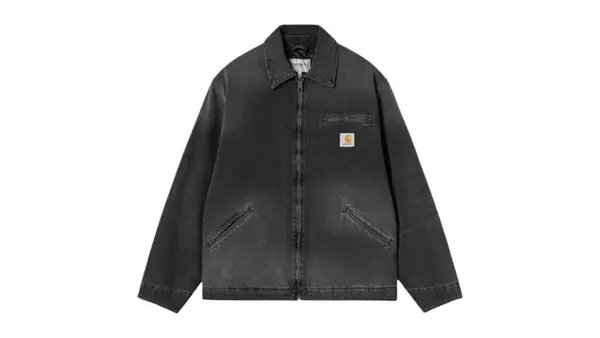 Carhartt Wip Og Detroit Denim Spring Jacket - Black (grind Wash)