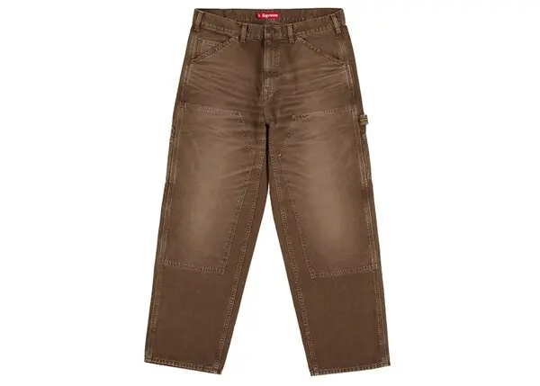 Supreme Worn Double Knee Painter Pant - Brown