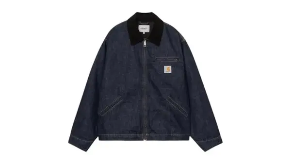 Carhartt Og Detroit Camano Denim Jacket - Blue/black