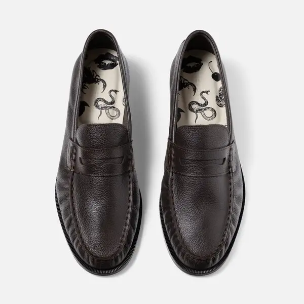 DUKE + DEXTER Ezra Pebble Ruched Loafer