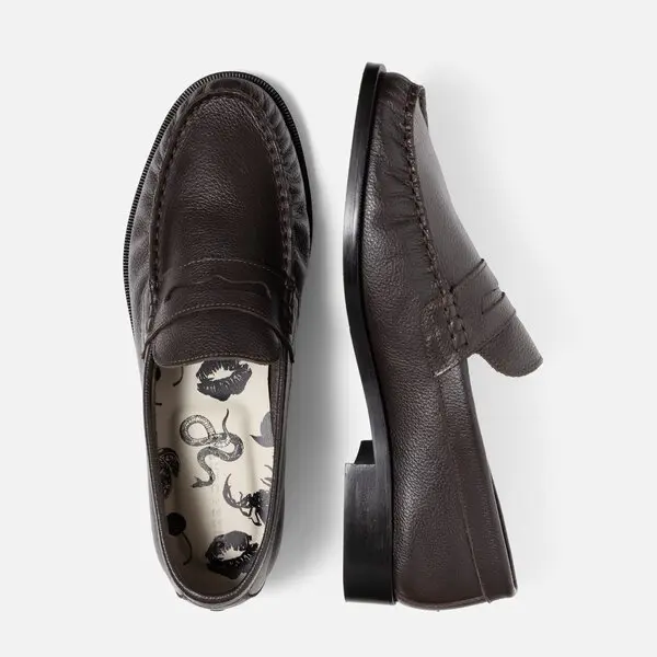 DUKE + DEXTER Ezra Pebble Ruched Loafer