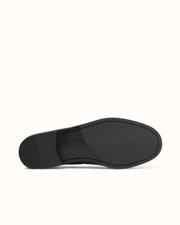 DUKE + DEXTER Ezra Pebble Ruched Loafer - Brown