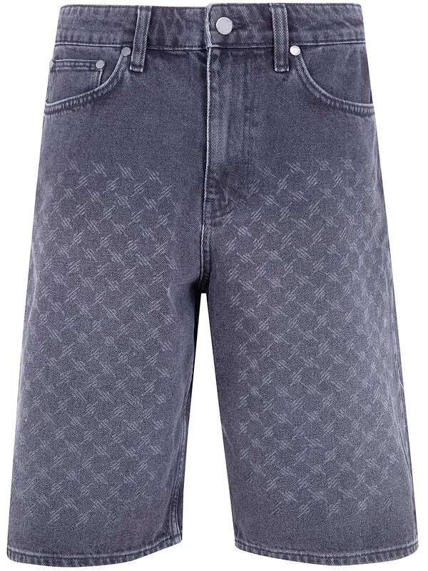 DAILY PAPER Laser Monogram Denim Shorts
