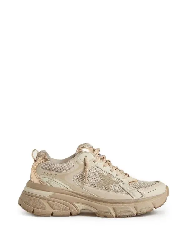 GOLDEN GOOSE Lightstar Leather And Suede Trainers - Gray