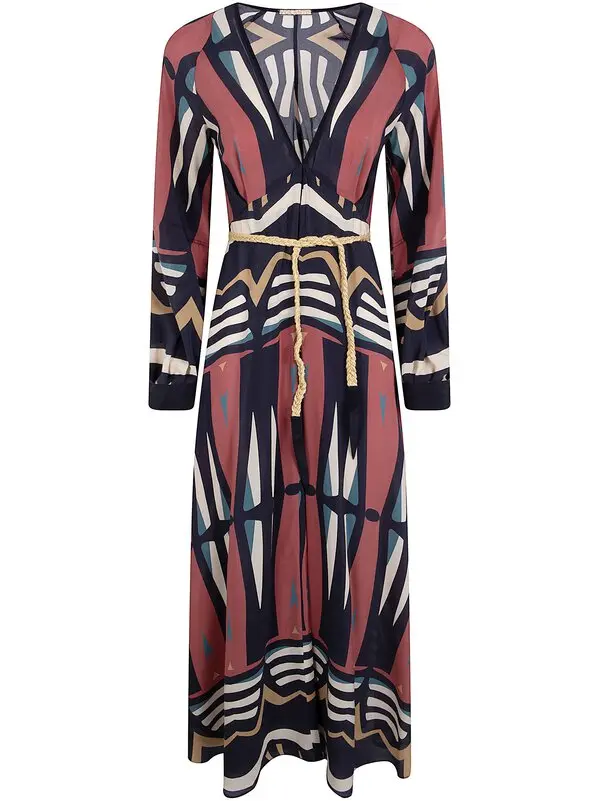 VOLANTIS Illumination" Silk Maxi Dress - Multi