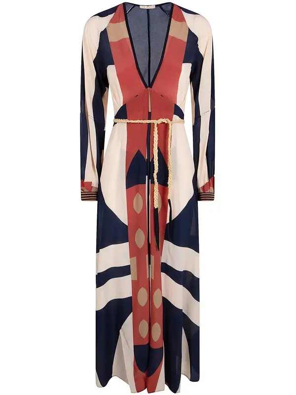 VOLANTIS Illumination Silk Evening Dress - Multi