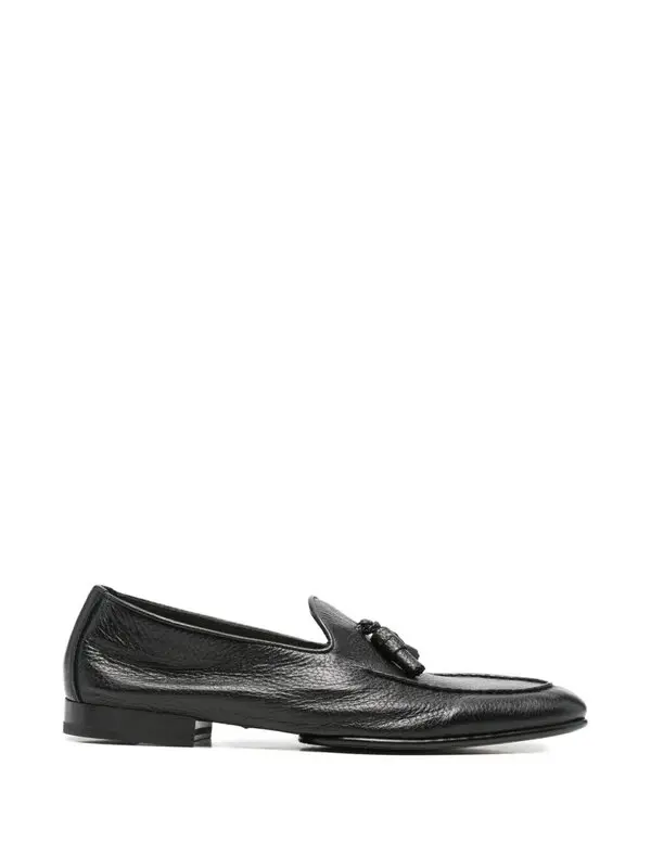 DOUCAL'S Tassel Moc Adler Loafer - Black
