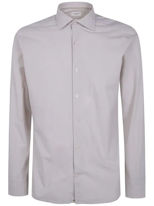TINTORIA MATTEI 954 Slim Poplin Shirt - Gray