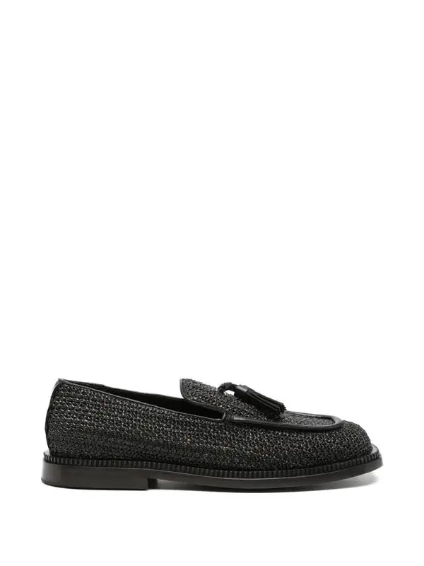 THE ANTIPODE Riky Raffia Slippers - Black
