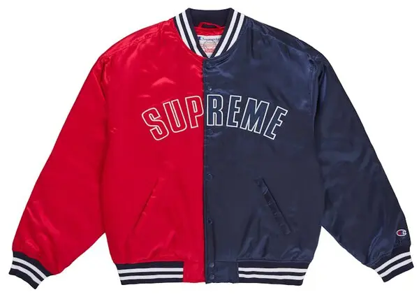 Supreme Champion Satin Varsity Jacket - Red