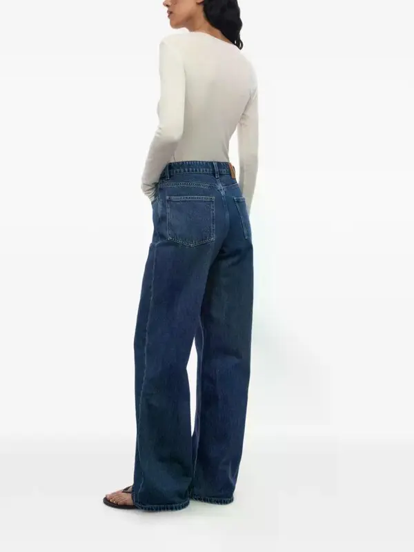 12 STOREEZ Button-fastening Wide-leg Jeans
