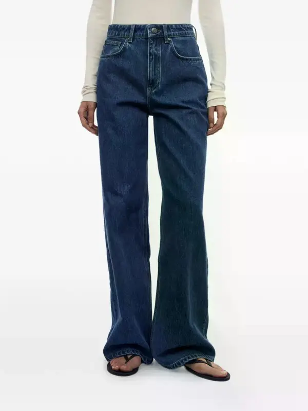 12 STOREEZ Button-fastening Wide-leg Jeans