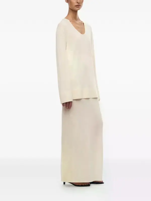 12 STOREEZ Camelia Maxi Skirt - Neutrals