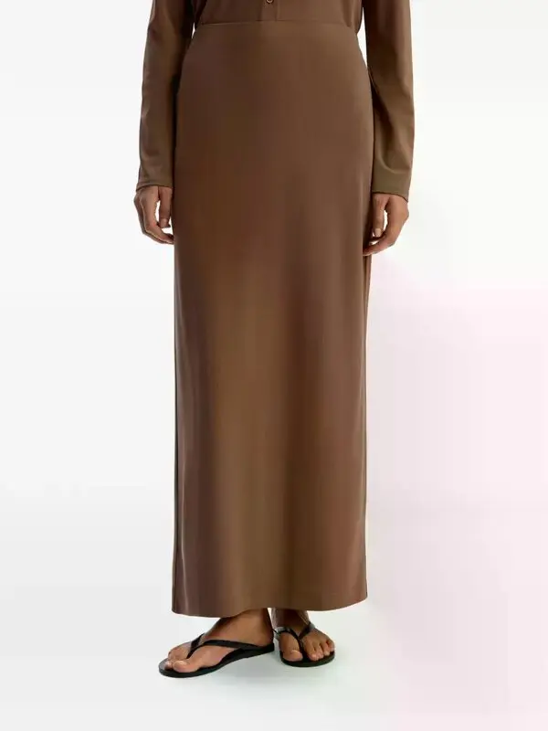 12 STOREEZ Midi Skirt With Slit