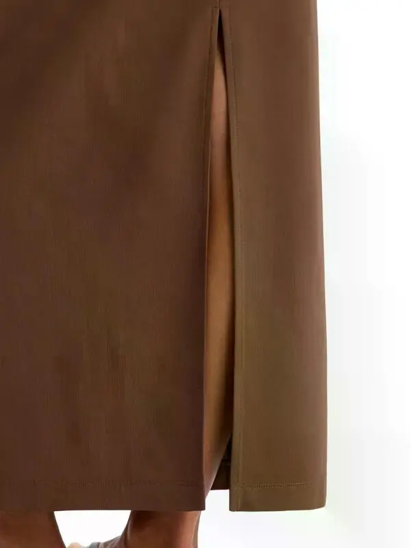 12 STOREEZ Midi Skirt With Slit