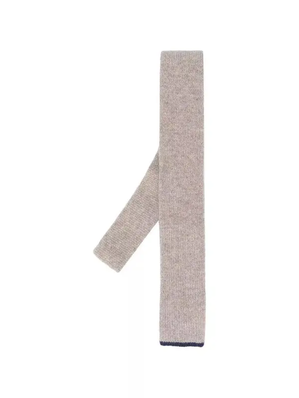 Brunello Cucinelli Knitted Neck Tie - Neutrals