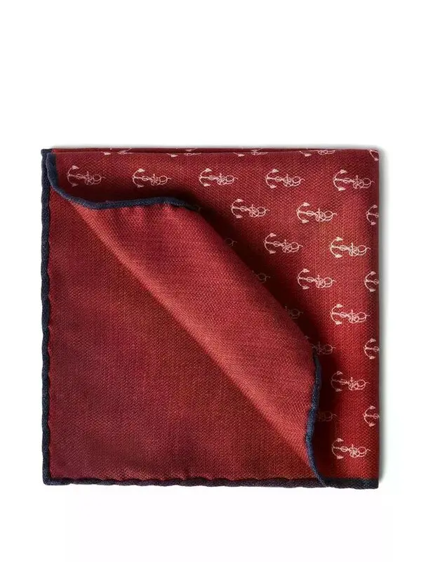 Brunello Cucinelli Anchor-print Handkerchief - Red