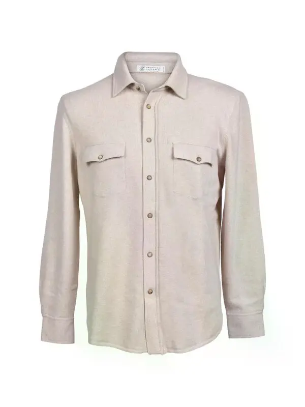 Brunello Cucinelli Knitted Shirt Jacket - Neutrals