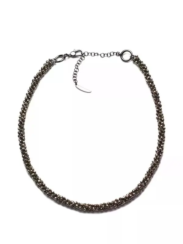 Brunello Cucinelli Pyrite Choker - Silver