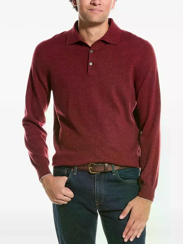 Brunello Cucinelli Fine-knit Polo Sweater - Red
