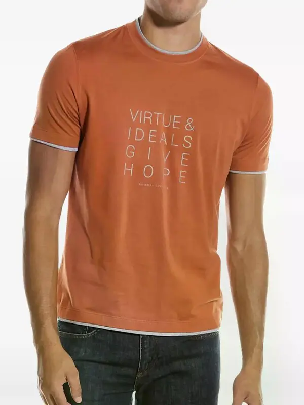 Brunello Cucinelli Short-sleeve T-shirt - Orange