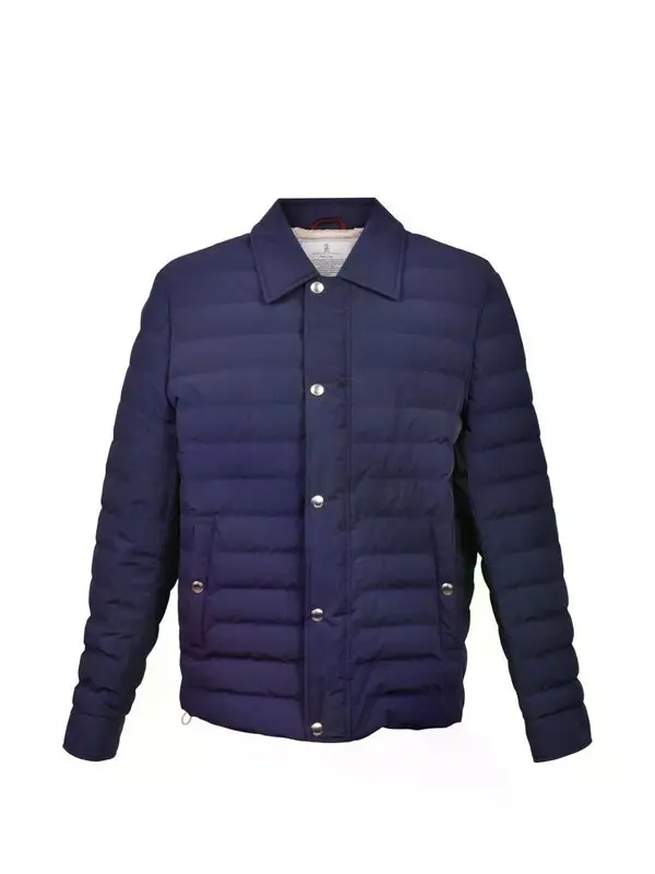 Brunello Cucinelli Quilted Down Puffer Jacket - Blue