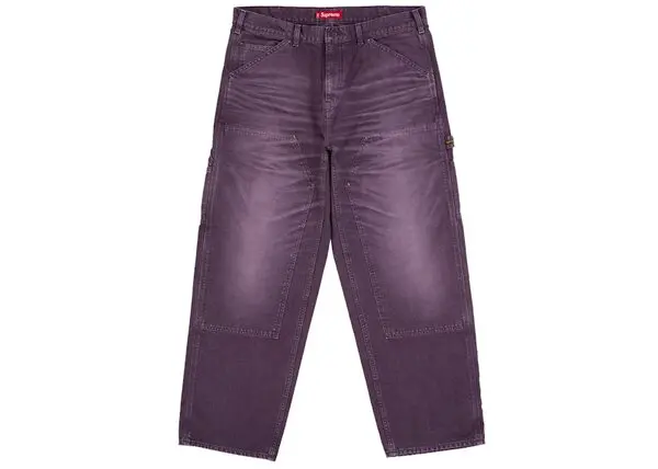 Supreme Worn Double Knee Painter Pant - Purple