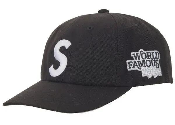 Supreme World Famous S Logo 6 Panel Cap