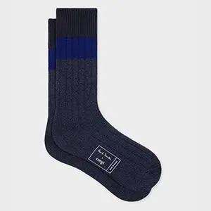 Paul Smith Cotton Crew Socks - Blue