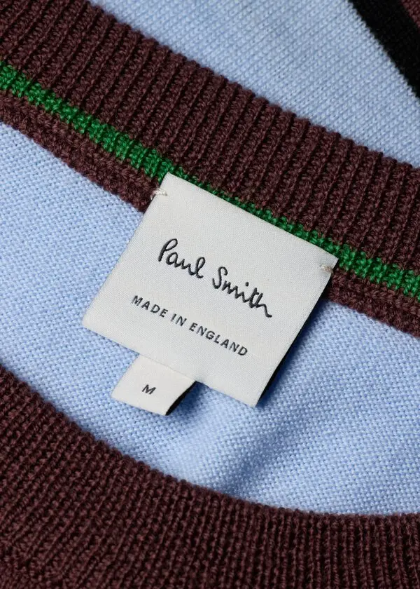 Paul Smith Striped Merino Wool Crew Neck