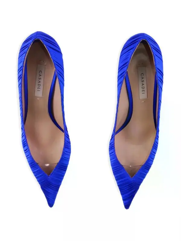 Casadei Pleated Satin Pumps