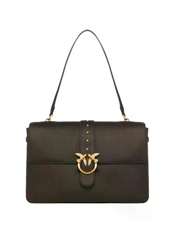 Pinko Slouchy Leather Shoulder Bag