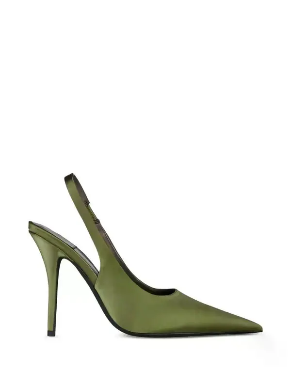 Jeffrey Campbell Satin-finish Slingback Pumps