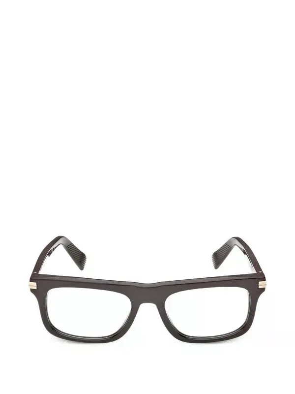 Zegna Rectangle-frame Eyeglasses - Brown