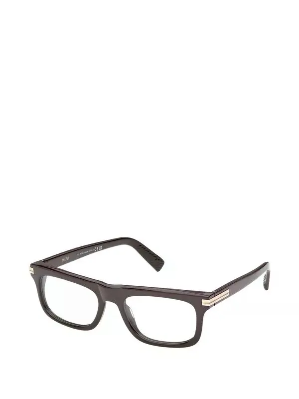 Zegna Rectangle-frame Eyeglasses - Brown